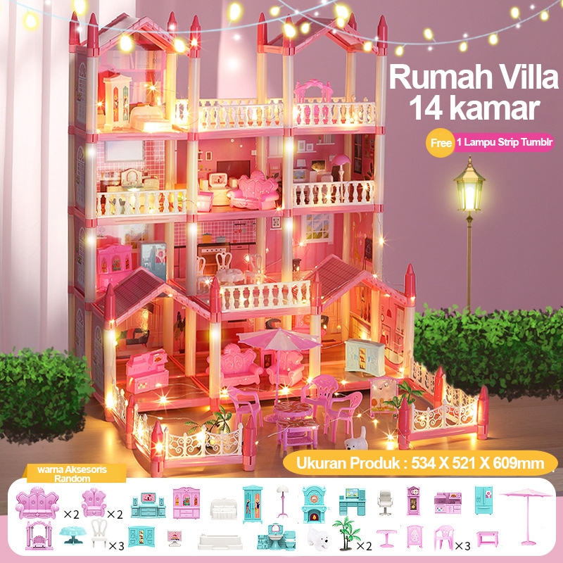 Jual Rumah Rumahan Barbie Cantik / Villa Barbie Rumah Rumahan Barbie ...