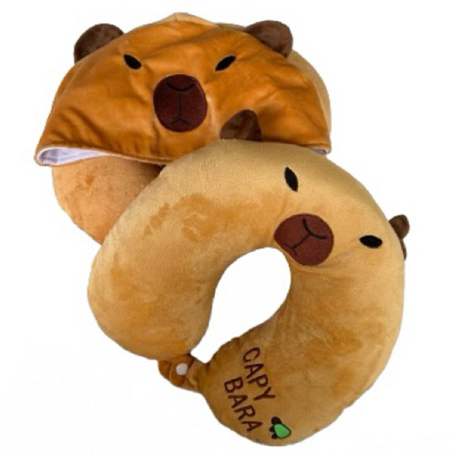 Jual Bantal Leher Hoodie Fluffy Capybarra Plush Doll Kawaii Capybara ...