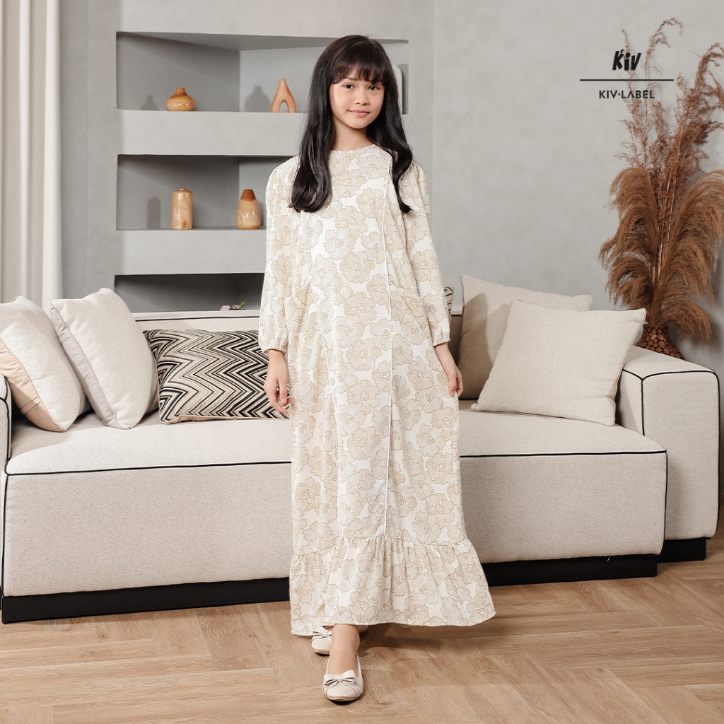 Jual KIV Gamis Anak Perempuan Cream Sand Binar Series GMPKL 4024 KKL 2524 GO 4024 KSC 2524 ...