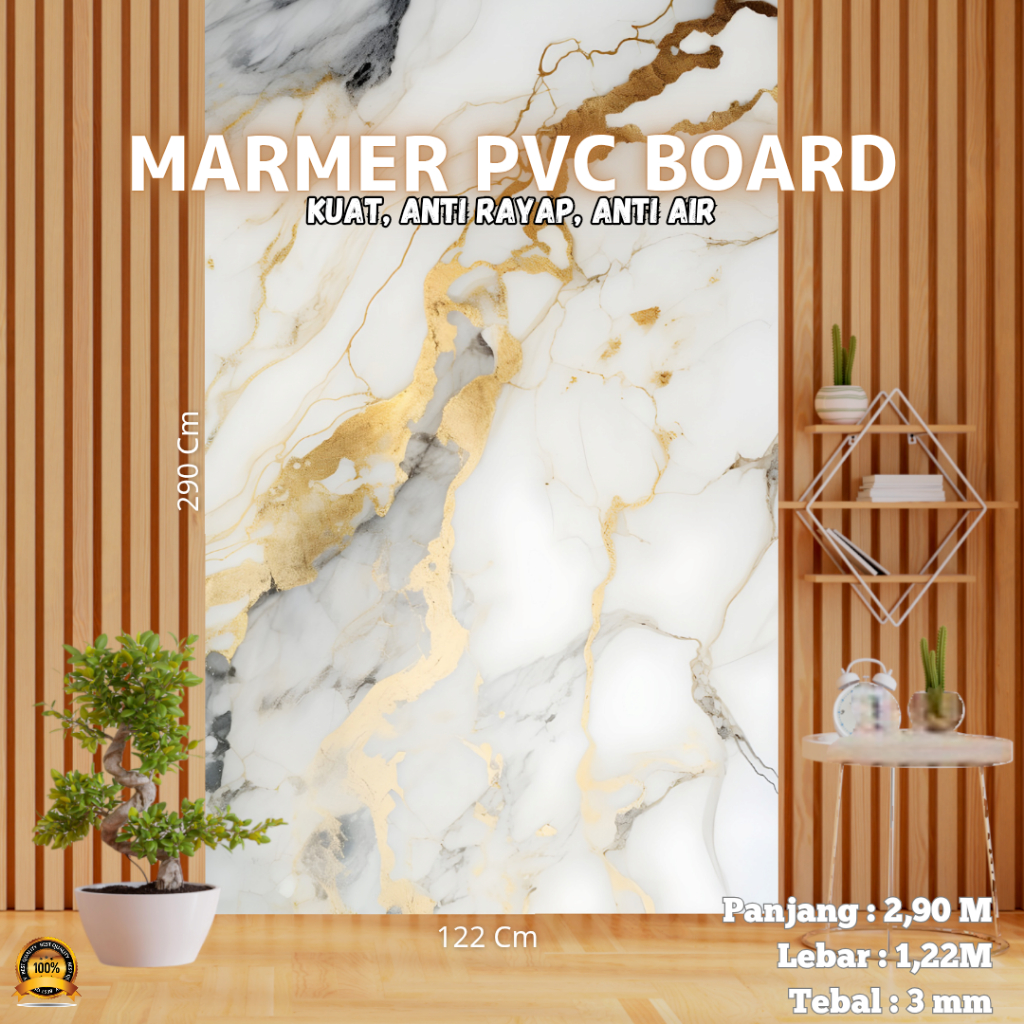 Jual Marmer Panel PVC Dekorasi Dinding Motif Corak Marmer UV Marble ...