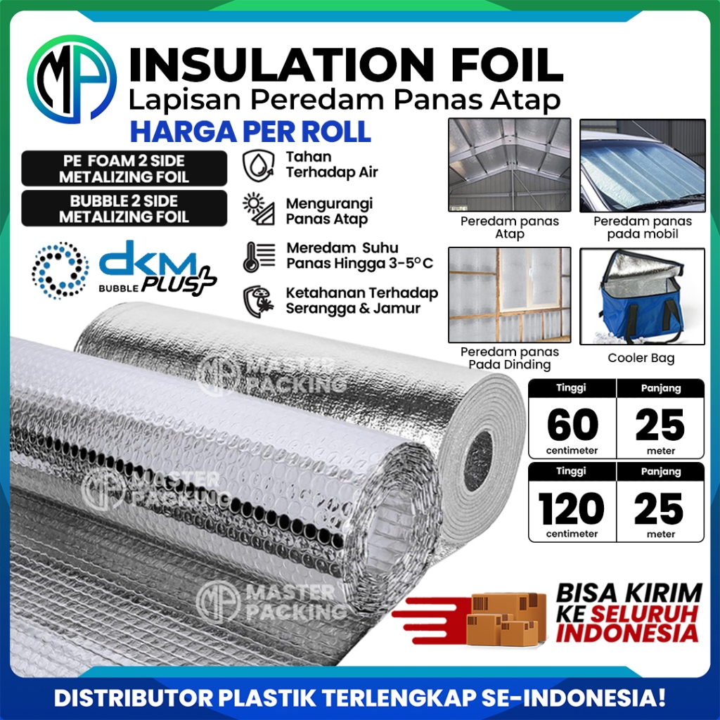 Jual Peredam Panas Atap Rumah / Bubble Insulation PE Foam Foil Roll ...