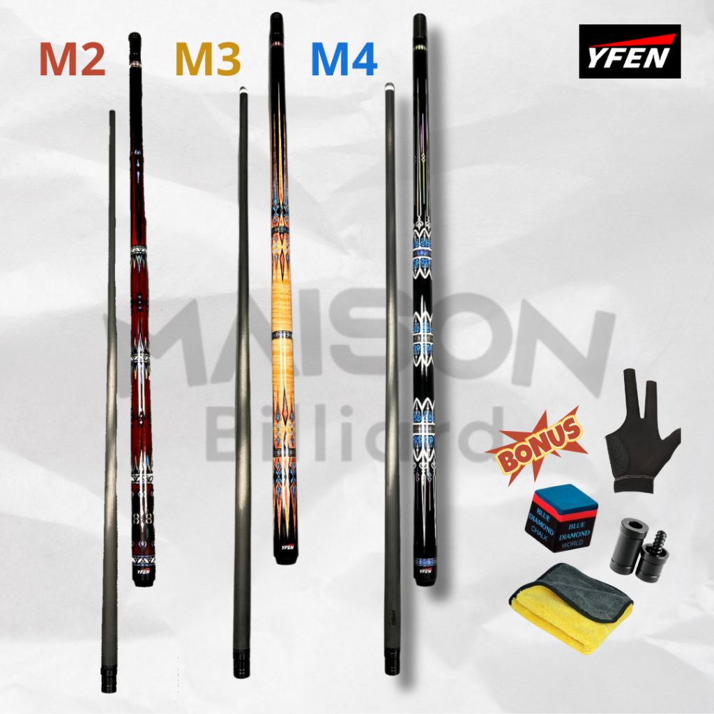 Jual Stick Billiard Carbon YFEN cue stick play set M2 M3 M4 | Shopee ...