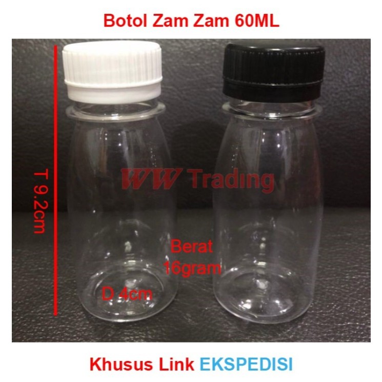 Jual Botol Plastik PET ZAM ZAM 16 Gram ukuran 60 - 80 ml LN Link ...