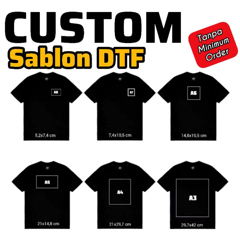 Jual custom sablon dtf / sablon strika / stiker sablon | Shopee Indonesia