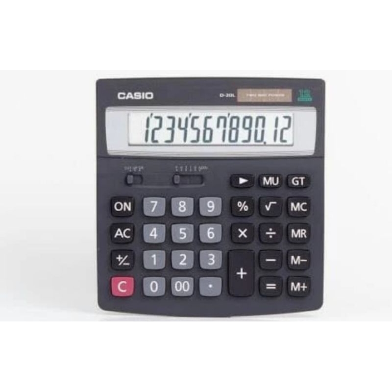 Jual CASIO D 20L Calculator / Kalkulator Desktop Meja / Kantor 12 Digit ...