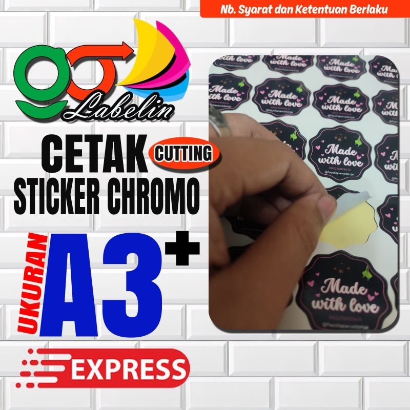 Jual Print Cetak Custom Stiker Cutting Chromo Cromo Bontak A3+ Cutting ...