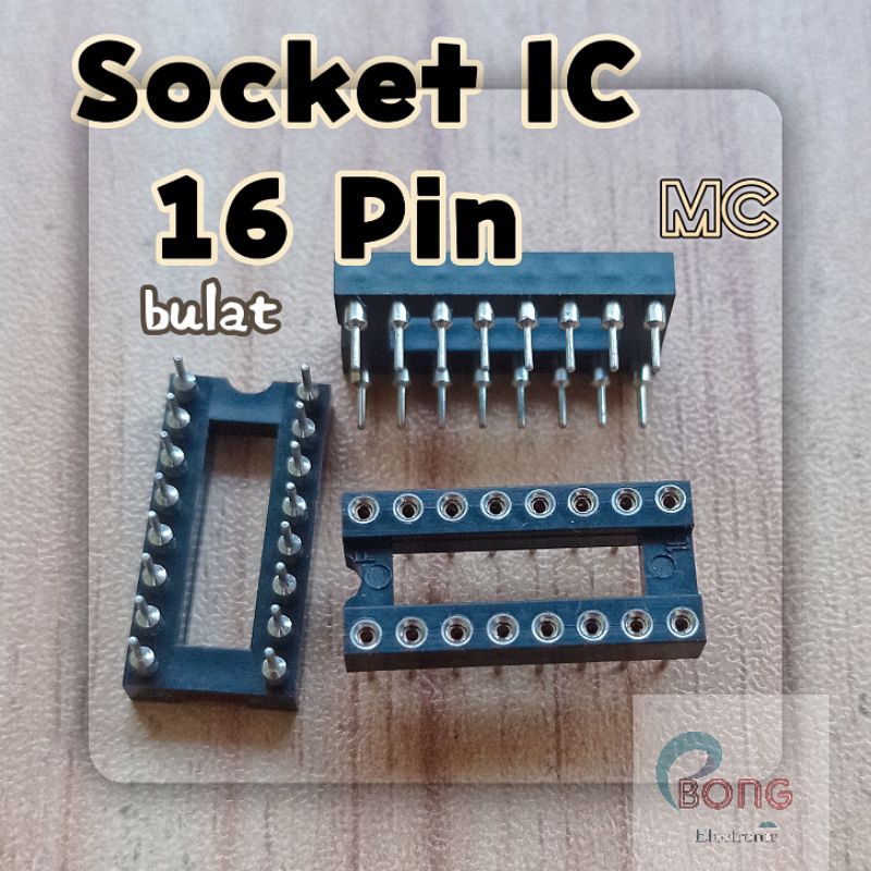 Jual Socket / Soket MC IC 16 Pin ( Bulat) | Shopee Indonesia