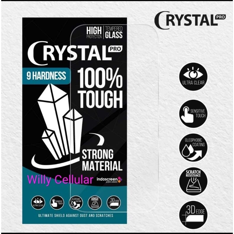 Jual Apple iPhone 16 15 14 13 12 11 Pro Max Plus XR - Tempered Glass Indoscreen Crystal Pro ...
