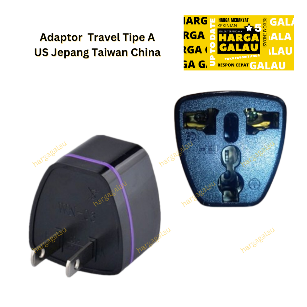 Jual Travel Adaptor Listrik tipe A Taiwan Jepang USA Amerika Kanada ...