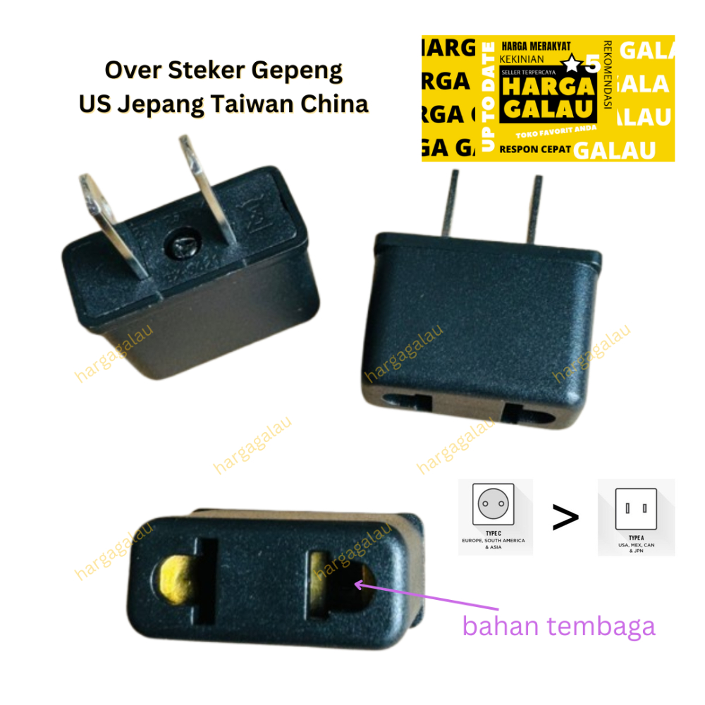 Jual konverter gepeng EU to US JEPANG TAIWAN CINA KANADA stop kontak ...