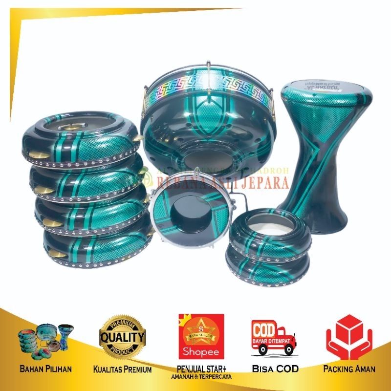 Jual ALAT HADROH FULL SET DARBUKA 9 INCH | Shopee Indonesia