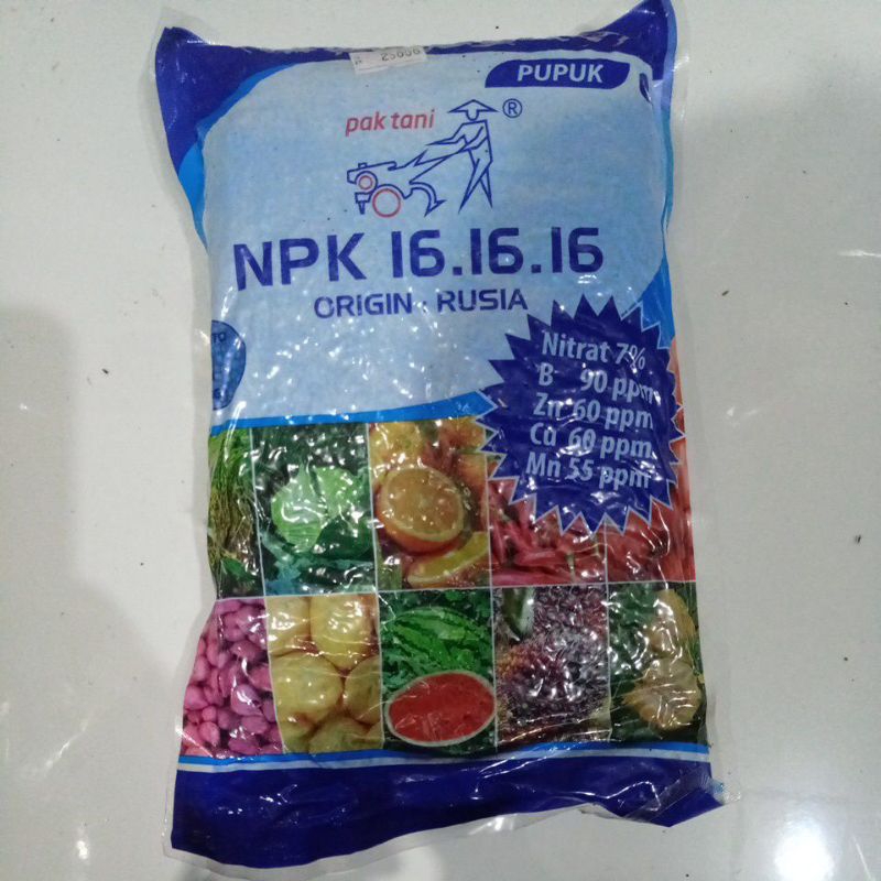 Jual PUPUK NPK 16 16 16 PAK TANI REAPACK ORIGIN: RUSIA KEMASAN PABRIK ISI 1 KG | Shopee Indonesia