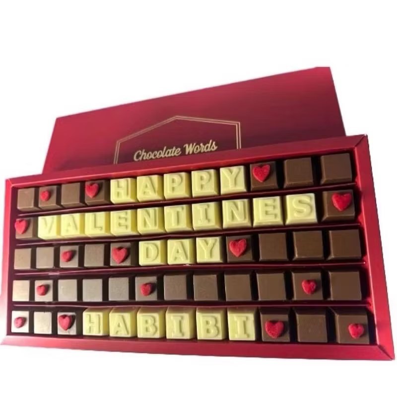 Jual Coklat Valentine Box Love Gift - Coklat Hadiah Kado Custom Huruf ...