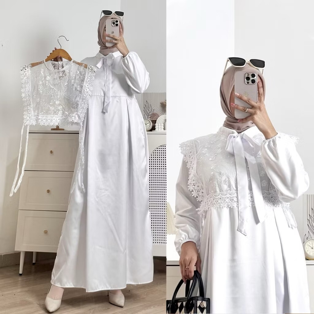 Jual Gamis Muslimah SYAKILA Model Rompi Tille Bordir Oufit Lebaran ...