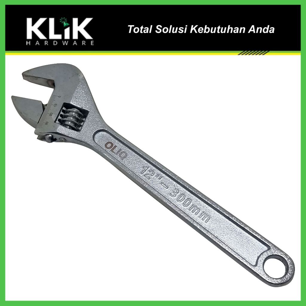 Jual OLiQ Kunci Inggris 12 Inch - Adjustable Wrench Chrome Finished 30 ...