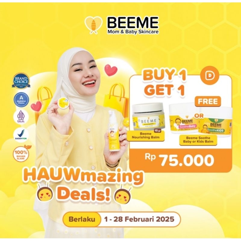Jual (Free BEEME SOOTHE BALM) Beeme Nourishing Balm Skincare Ibu dan ...