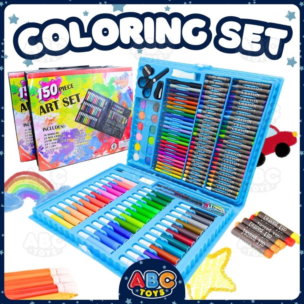 Jual Crayon Koper Set Mewarnai Anak Alat Melukis Menggambar isi 150pcs ...