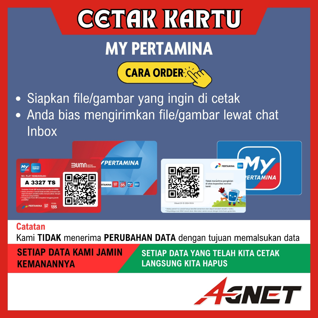 Jual Cetak Kartu My Pertamina bahan Pvc tebal / Cetak Barcode pertamina/ Custom Foto | Shopee ...