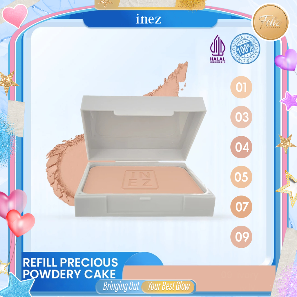 Jual * FELIZ * INEZ Refill Two Way Cake Precious Powdery Cake 12gr ...