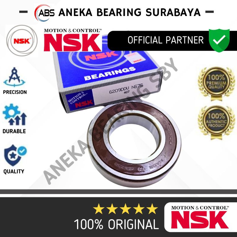 Jual BEARING 6209 DDU NSK ORIGINAL 6209DDU 2RS RS LAKER MESIN 45X85X19 ...