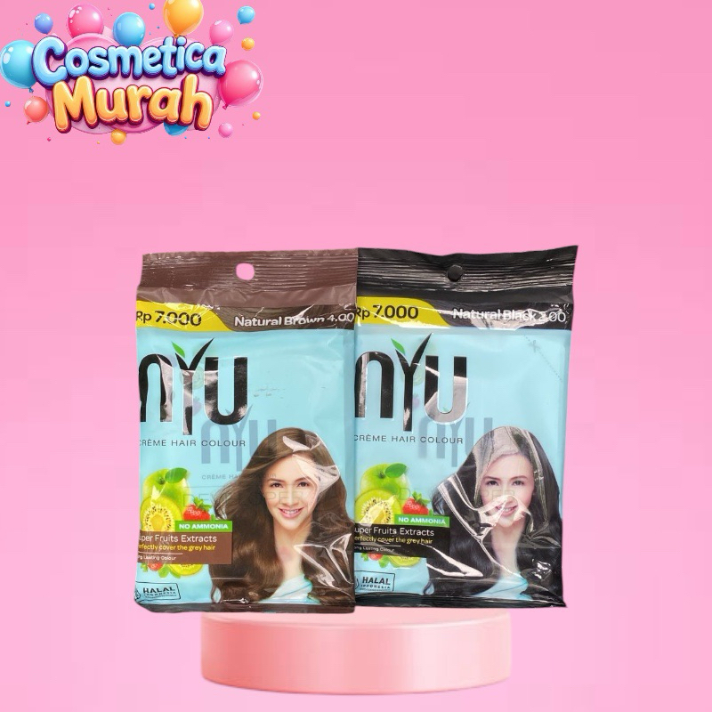 Jual (k,x) NYU CAT RAMBUT SACHET 20 GR - NYU HAIR COLOURING FREE AMONIA ...