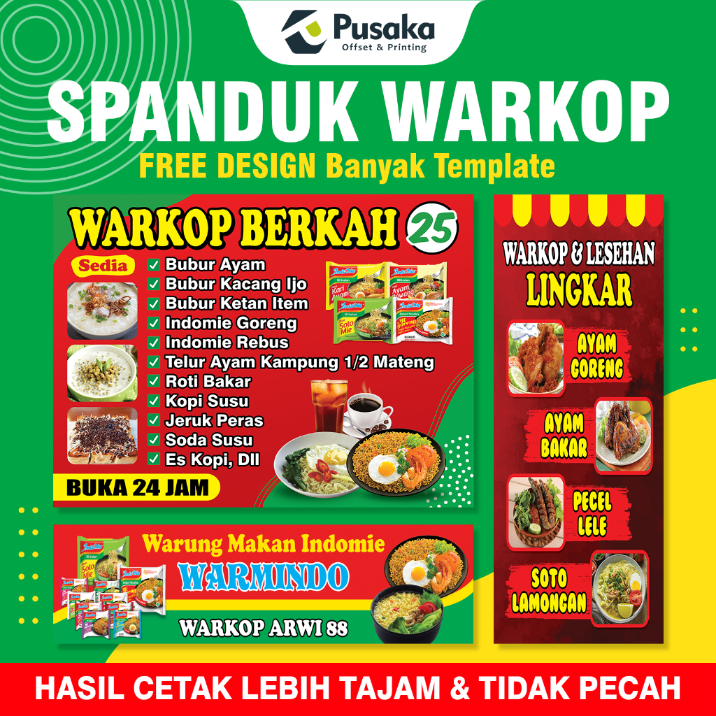 Jual CETAK SPANDUK BANNER WARKOP | Shopee Indonesia