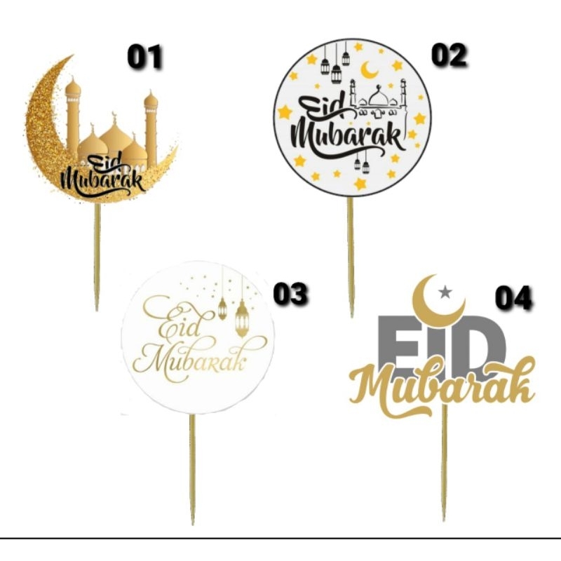 Jual Topper Cake / Hiasan Kue Motif Ramadhan / Idul Fitri (1) | Shopee ...