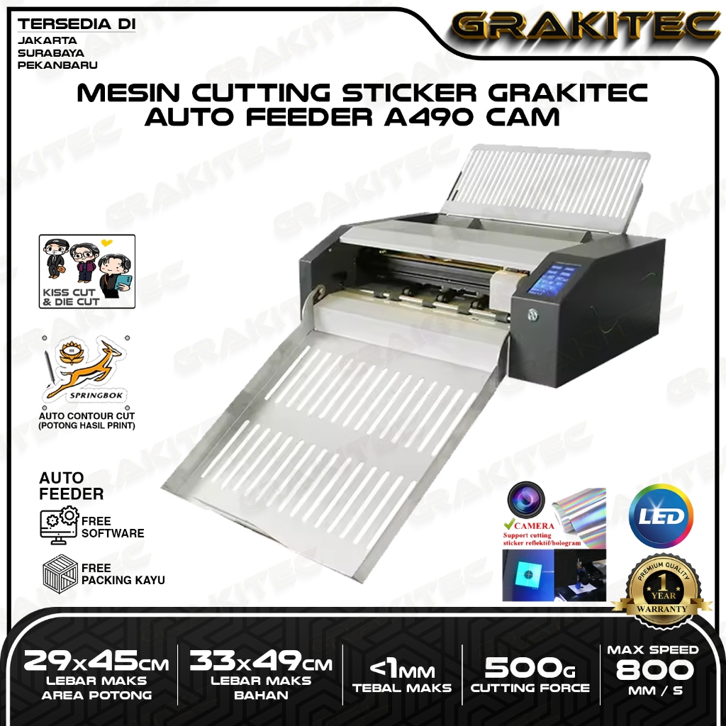 Jual Mesin Cutting Sticker Auto Feeder A490 Camera Auto Contour Cut ...