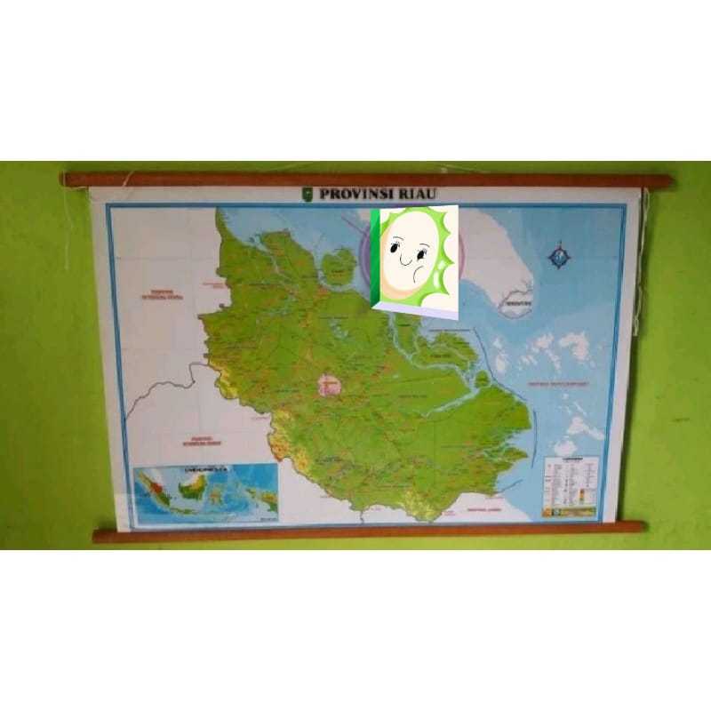 Jual Peta Bingkai Provinsi Riau Besar ukuran175 x 120cm | Shopee Indonesia