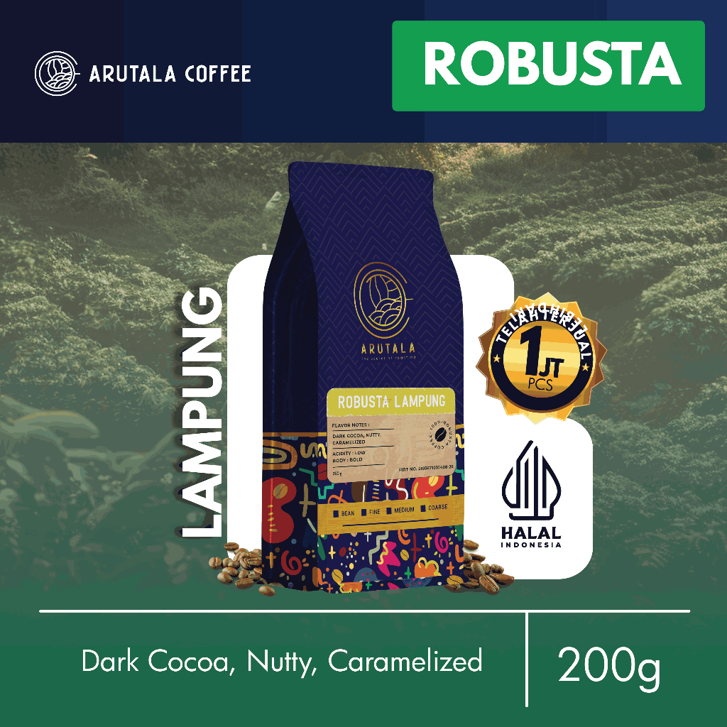 Jual ARUTALA Kopi Lampung Robusta Coffee 200 gram | Shopee Indonesia