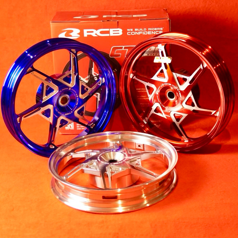 Jual TERBARU! Velg RCB CNC CT600 Honda Vario 125 150 Orange Chrome ...
