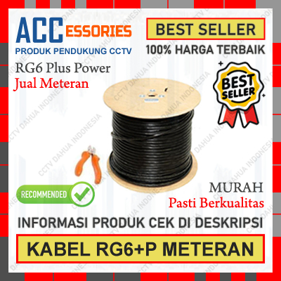 Jual KABEL RG6 Meteran / Jual ECERAN / Bisa Custom / Kabel RG6 + Power ...