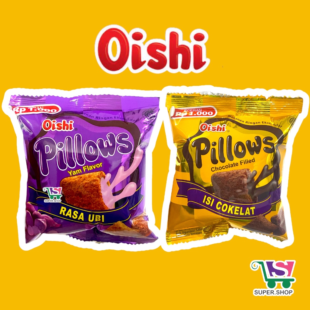 Jual Oishi Pillows Snack Krim Cokelat / Ubi 12 Gram SATUAN | Shopee ...
