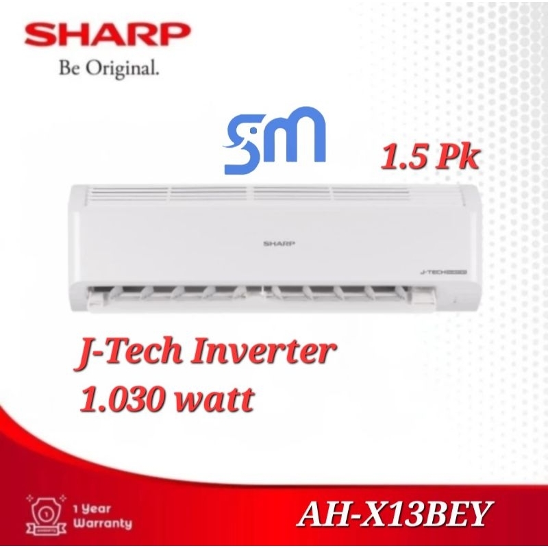 Jual AC Sharp 1.5 Pk AH-X13BEY J-Tech Inverter Series Garuda Wing ...