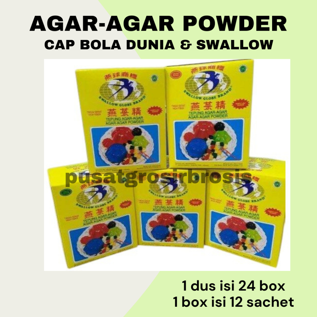 Jual Agar Agar Walet Swallow / Cap Bola Dunia 1 Sachet | Shopee Indonesia