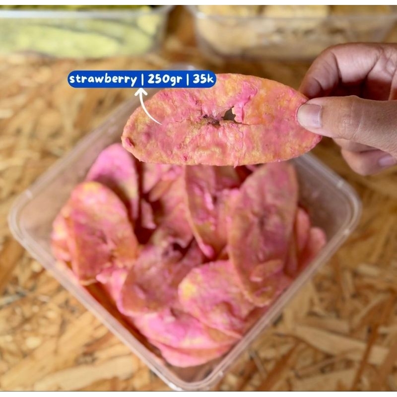 Jual KRIPIK PISANG TANDUK LUMER SI NANA | VARIAN STRAWBERRY | Shopee ...