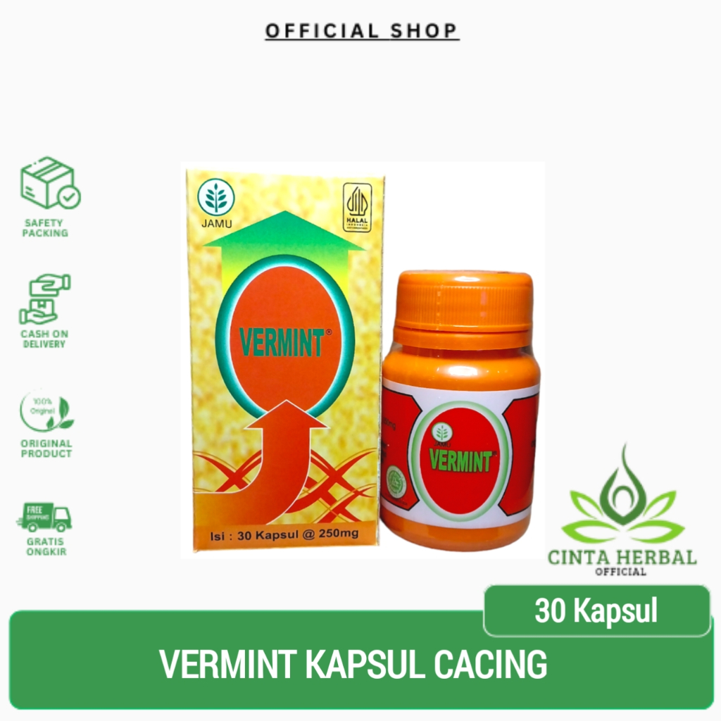 Jual VERMINT Obat Cacing Typhus Tipes 30 KAPSUL ORIGINAL | Lumbriminfit ...