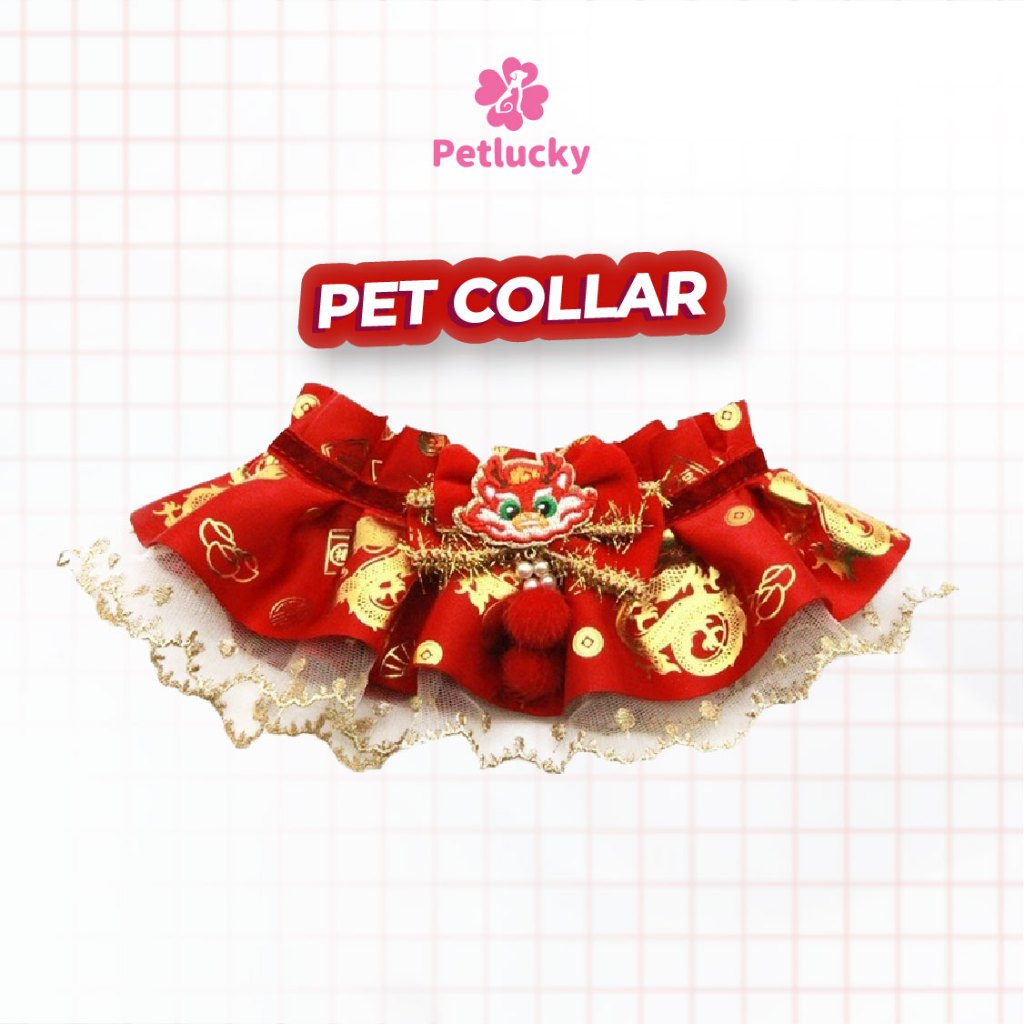 Jual Kalung Collar Scarf Bib Leher Kucing Anjing Aksesoris Premium Red ...