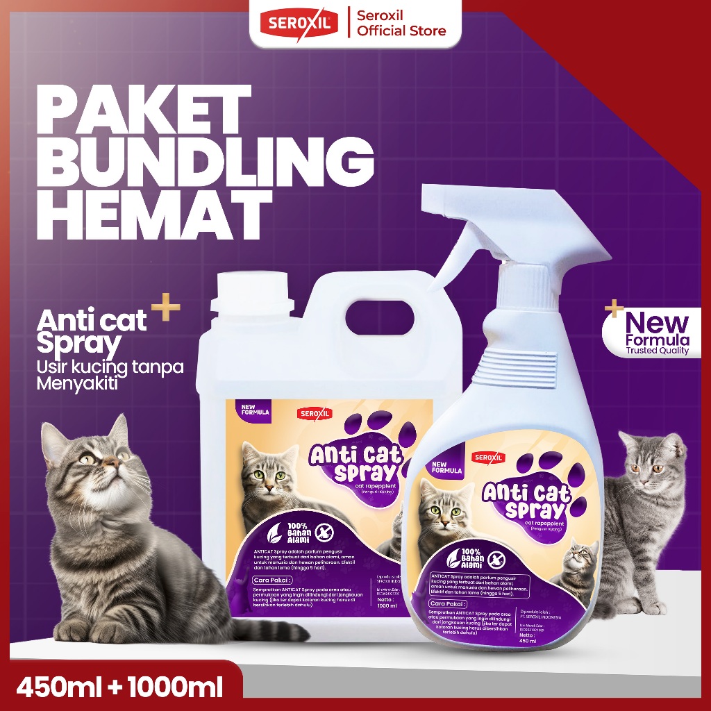 Jual Seroxil Parfum Pengusir Kucing BAB PUP Sembarangan Cat Repellent ...