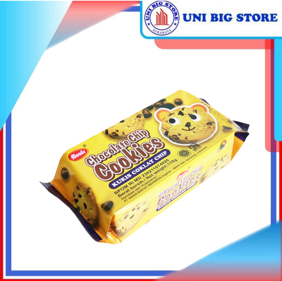 Jual Monde Chocolate Chip Cookies 110 gr Kukis Coklat Chip | Shopee ...