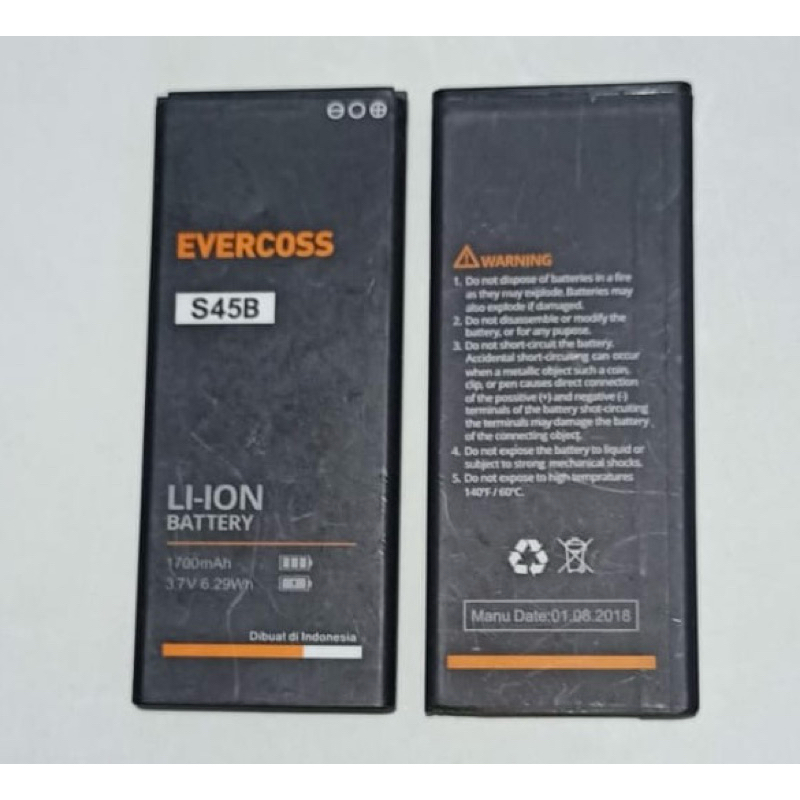 Jual Batre Batre evercoss s45/s45B original cabutan | Shopee Indonesia