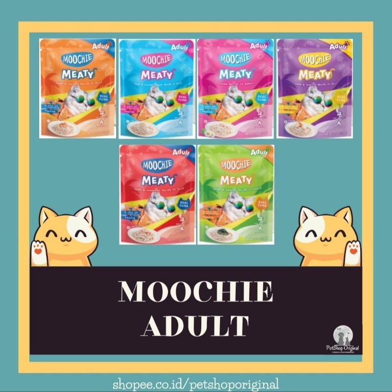 Jual Moochie Wetfood Kitten/Adult/Senior Cat Pouch 70gr | Shopee Indonesia