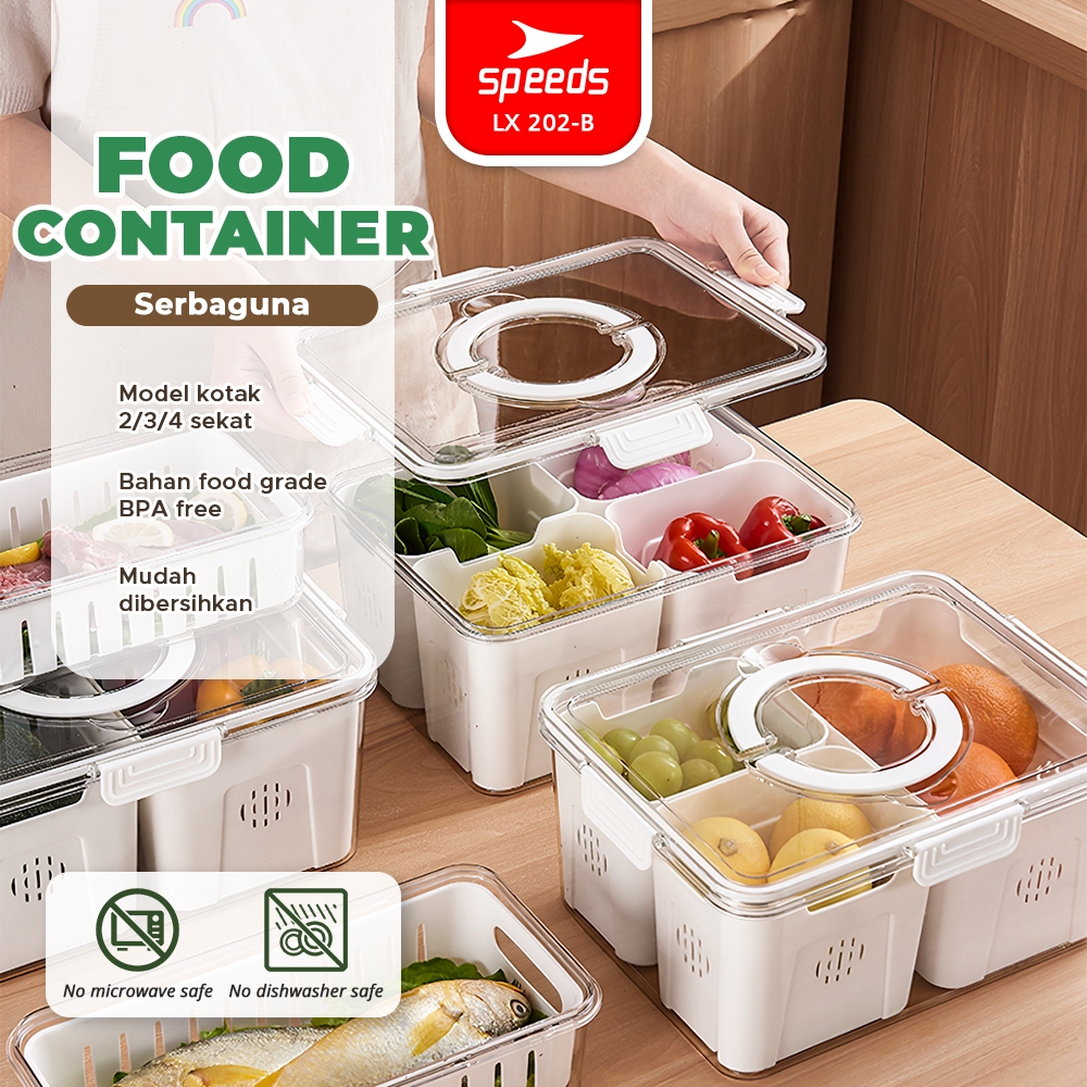Jual SPEEDS Food Container Tempat Penyimpanan Kulkas Makanan Bumbu ...