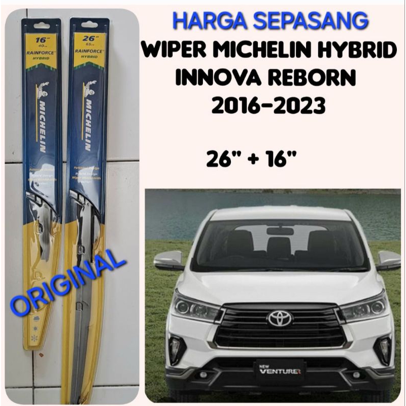 Jual WIPER MICHELIN RAINFORCE HYBRID INNOVA REBORN 2016-2024 ( SEPASANG ...