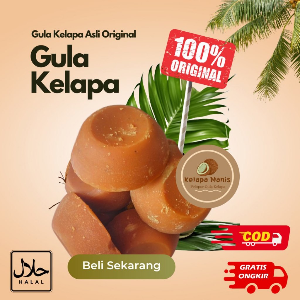 Jual GULA KELAPA ASLI 100% GULA MERAH 1 KG | GULA JAWA | GULA KELAPA NIRA| BISA COD | Shopee ...