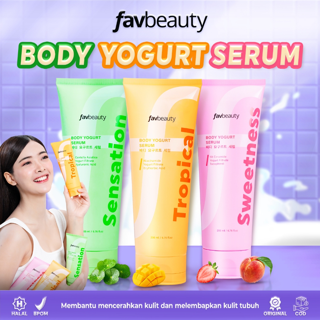 Jual FAV Beauty Body Yogurt Serum Body Lotion Sensation Tropical ...