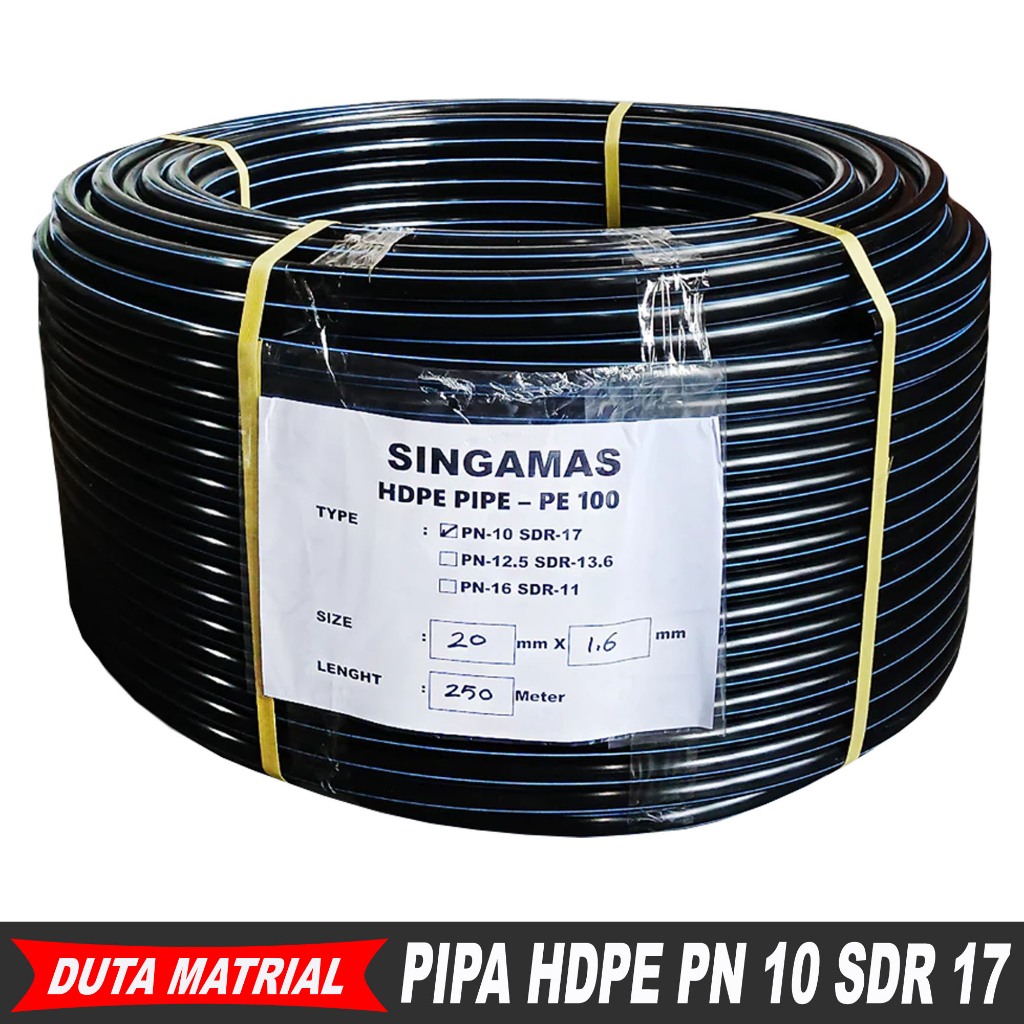 Jual Pipa PE 1" Pipa HDPE 1 inch Pipa PDAM Selang PE Pipa Hitam Selang Air Per Meter | Shopee ...