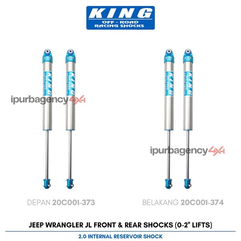 Jual King Shocks 2.0 Internal Reservoir Front & Rear: 18-24 Jeep ...