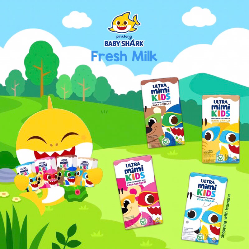 Jual Ultra Mimi Kids x Pinkfong Baby Shark Fresh Milk / Susu UHT Kotak ...
