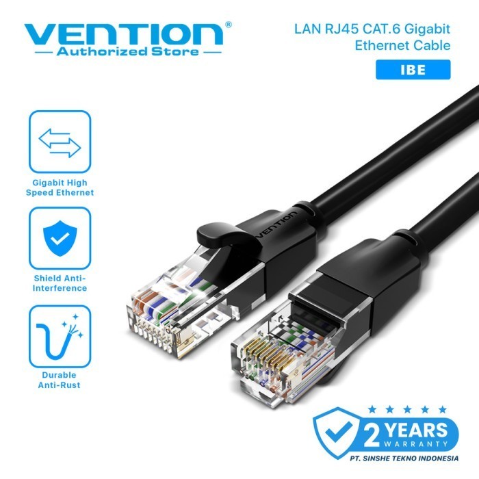 Jual VENTION Kabel LAN RJ45 Cat.6 Gigabit Ethernet -IBE 1M-8M | Shopee ...